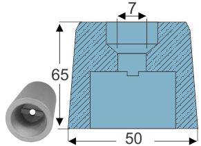 CMFE3A | ALUMINIUM FERRETTI Prop Slot Stop Anode D50x60 | Martyr ...