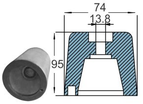 CMFE5M | MAGNESIUM FERRETTI 68mm Prop Anode w/Pin Stop | Martyr | PROMT ...