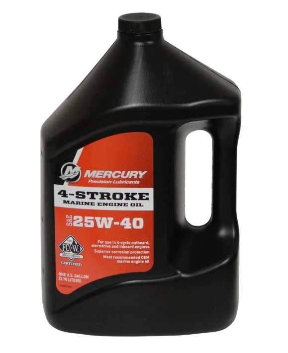 92 8M0078628 | Mercury Marine 25W-40 4-Stroke Marine Engine Oil 3.78 L ...