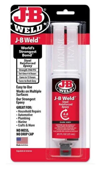 69 50165 | COLD WELD STEEL EPOXY SYRINGE 25ML | JB WELD | PROMT Parts